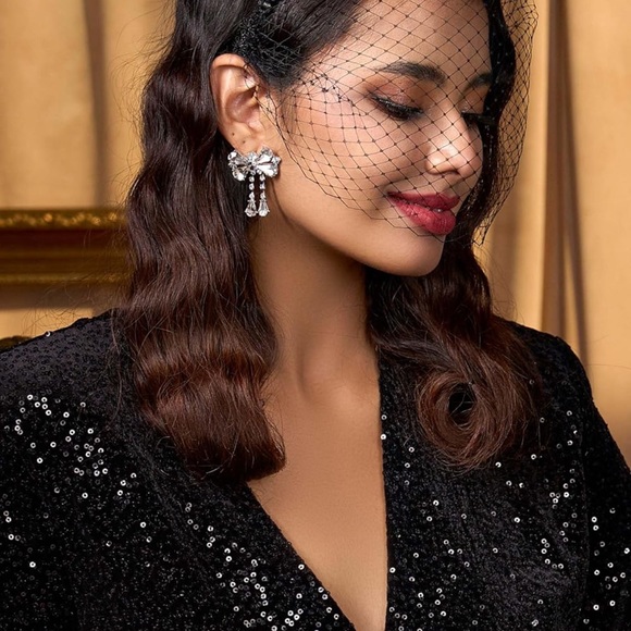 Lurrose | Accessories | Lurrose Headband Wblack Veil Hair Hoop Headband ...